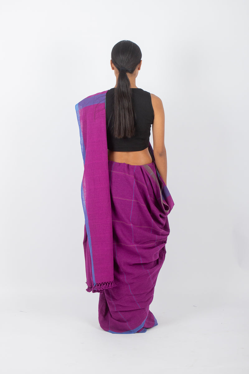 Serrula: Handwoven Organic Cotton Saree – Karnam