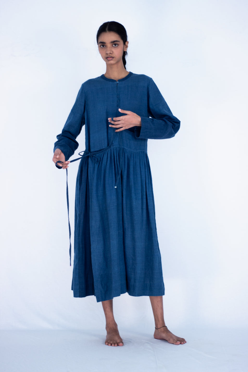 Dyebath - Indigo Angrakha dress – Karnam