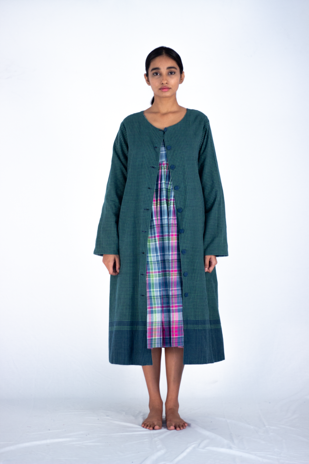 Aizome - Mix and match indigo Jamdani dress – Karnam